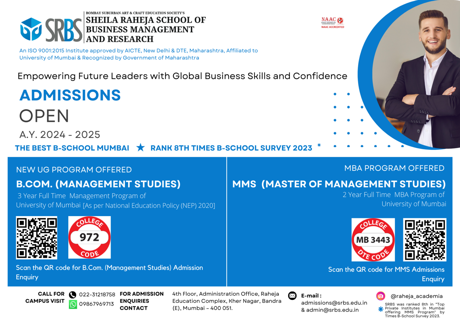 Thank You - MMS, MBA Course - Master of Management Studies - SRBS Thank You - MMS, MBA Course - Master of Management Studies - SRBS